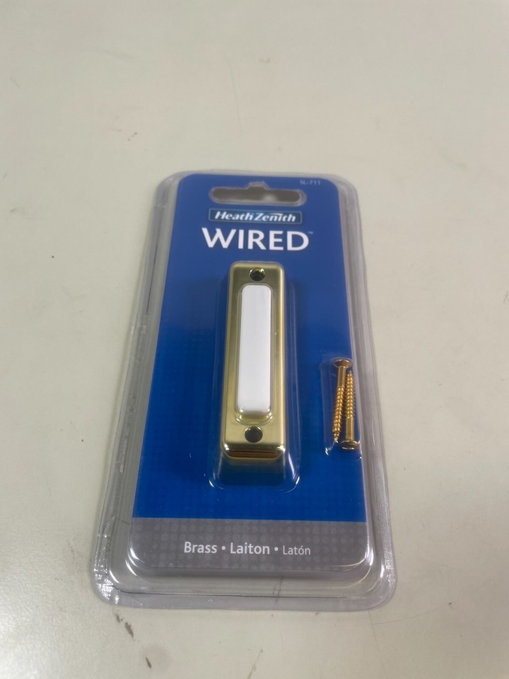 Heath Zenith Wired Door Bell in Brass SL-711 | eBay