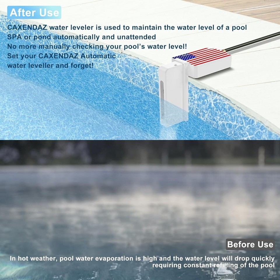 Pool Water Leveler Auto Fill, Automatic Pool Filler for Inground Pools ...