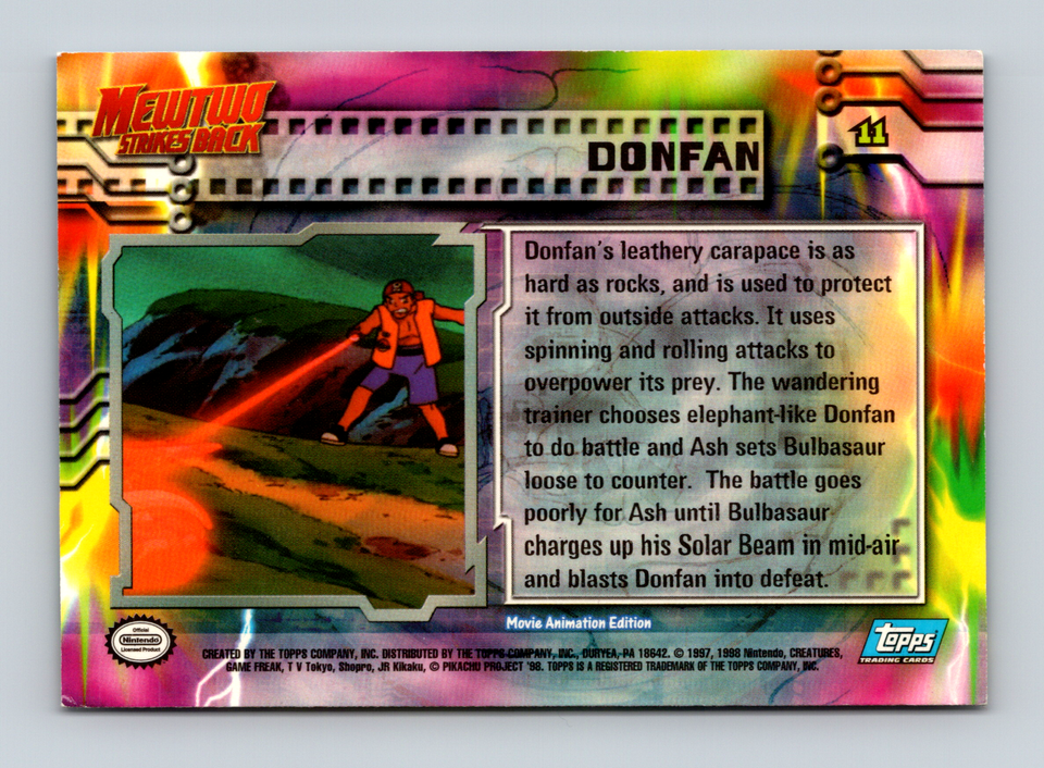 Pokemon Card - Donfan #11 - Topps - Mewtwo Strikes Back - Blue Logo | eBay
