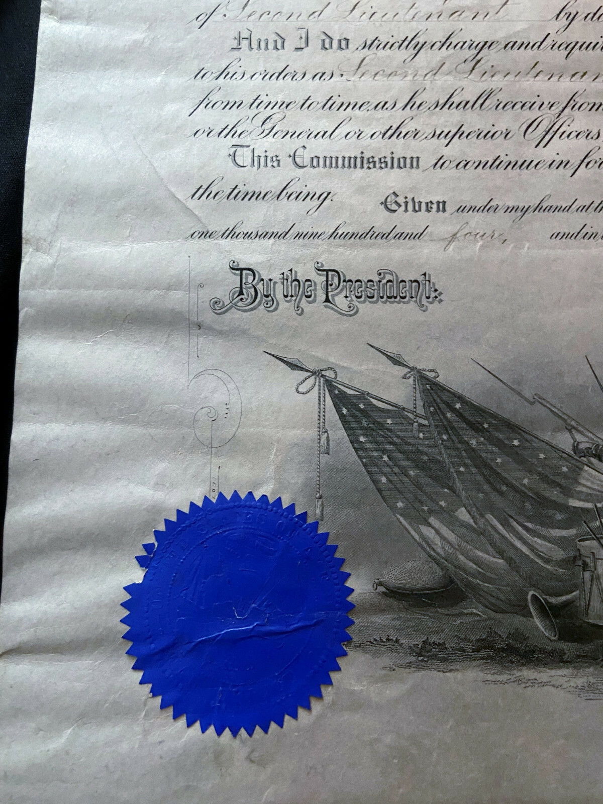 THEODORE ROOSEVELT WILLIAM H TAFT Signed 1904 Military Commission ...