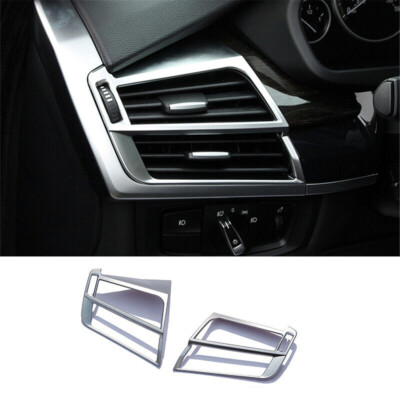 2PCS Chrome Interior Side Air Condition Vent Cover Trim For BMW X5 X6 ...