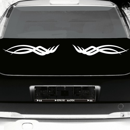 Tribal Aufkleber Tattoo 95cm weiß Arschgeweih Auto Heck Motorrad Deko ...