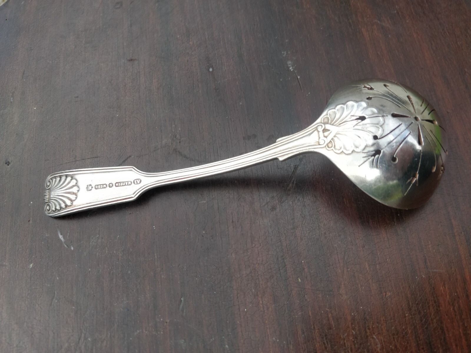Silver Plated Strawberry Sugar Sifting Spoon, Mappin & Webb Princes ...