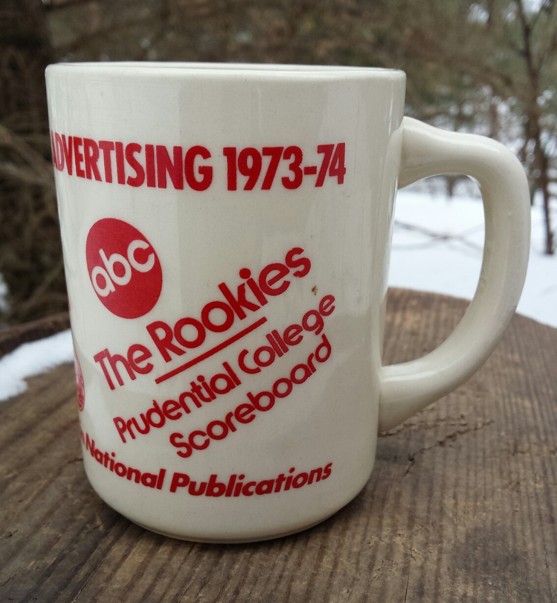 VTG 1972-73 Television TV Show Advertising Cup Mug CBS Cannon ABC The ...