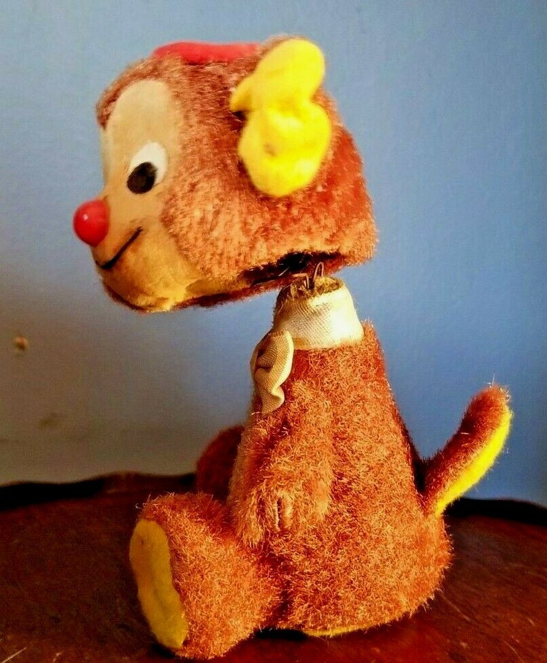 RARE! Antique mohair bobble head toy mouse 5" Tall ~ Ray Rohr Cosmic ...