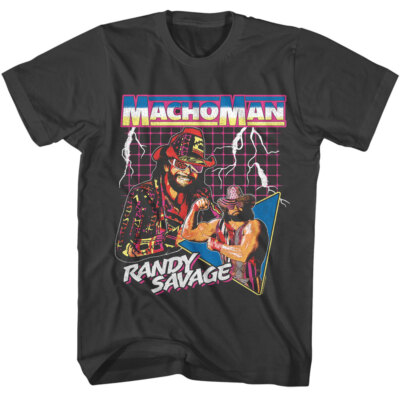 Macho Man Randy Savage Pimpin Lightning Bolts Men's T Shirt WWE ...