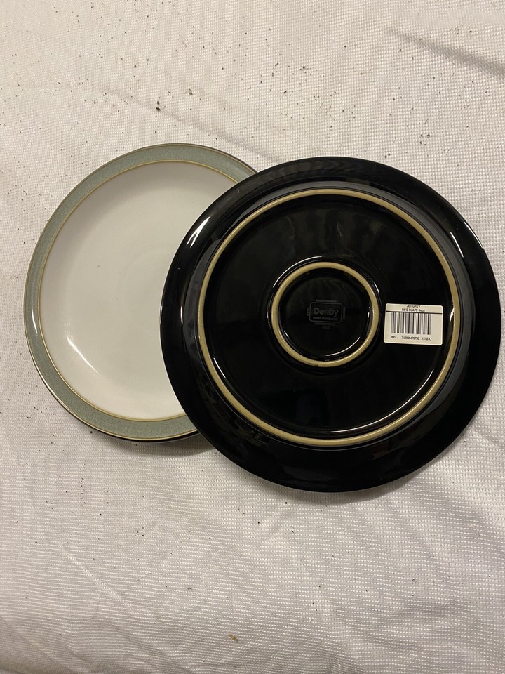 Denby - Jet Grey - Dessert/Salad Plates X2 - BRAND NEW - 2nd’s. | eBay UK