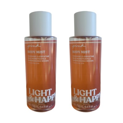 2 NEW Victoria's Secret Light & Happy Body Mist 8.4 oz | eBay