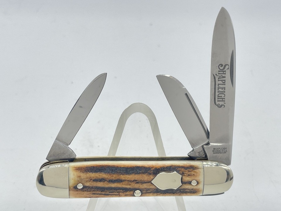 Rare 1940s-50s SHAPLEIGH S100S Germany Genuine Stag Cattle Stockman w ...