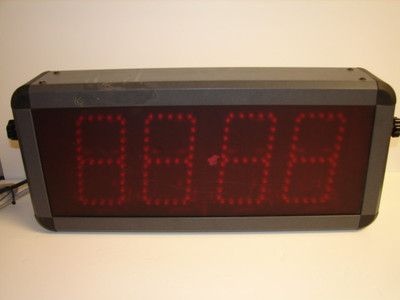 TECNO DISPLAY ECP13/4 30W 5" HIGH UP-COUNTER RED DISPLAY 4 DIGIT **XLNT ...