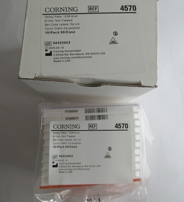 SEALED 10-PACK CORNING 4570, 1536 WELL PLATE WHITE NON-TREATED NO LID ...
