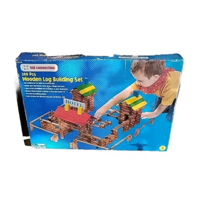 300 Wooden Log Building Set Frontier Log Wooden Boy Girl | eBay