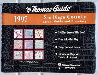 1997 Thomas Guide San Diego County Street Guide/Directory Vintage T ...