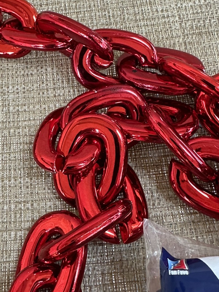 Cleveland Guardians MLB Jumbo Big Red Fan Chain Necklace Foam Logo USA ...