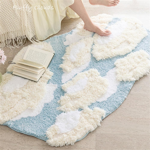 3D Cloud Rug, Cute Blue White Carpet for Bedroom, Ultra-Soft Fluffy ...