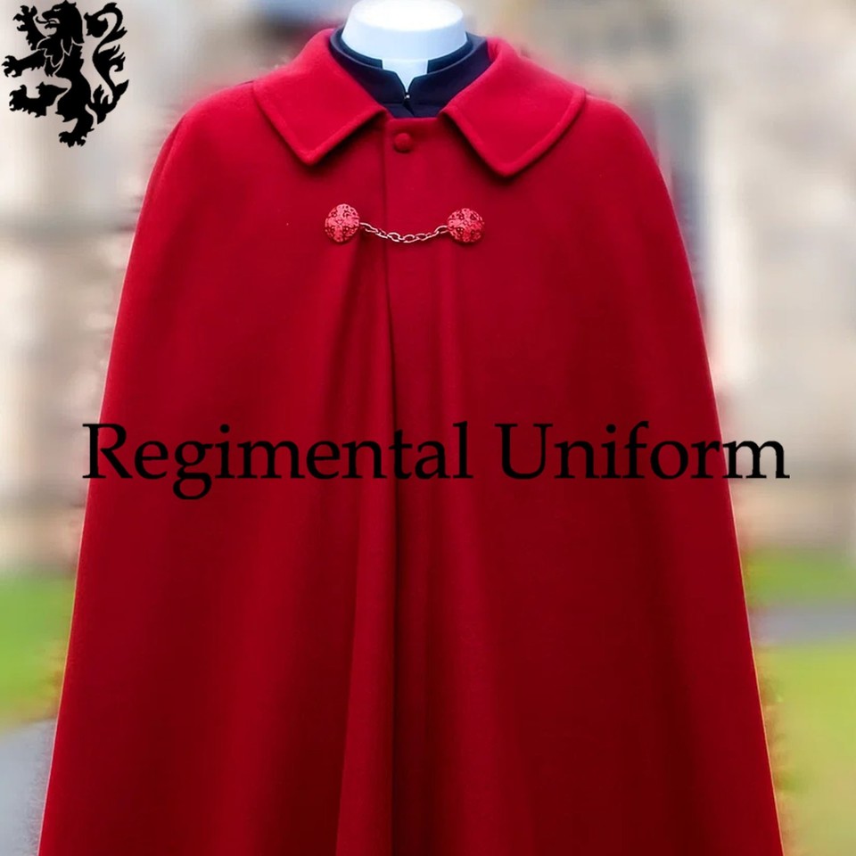Clerical Roman Priest Cloak Preacher Mental Vestment Maroon Wool Cloaks ...