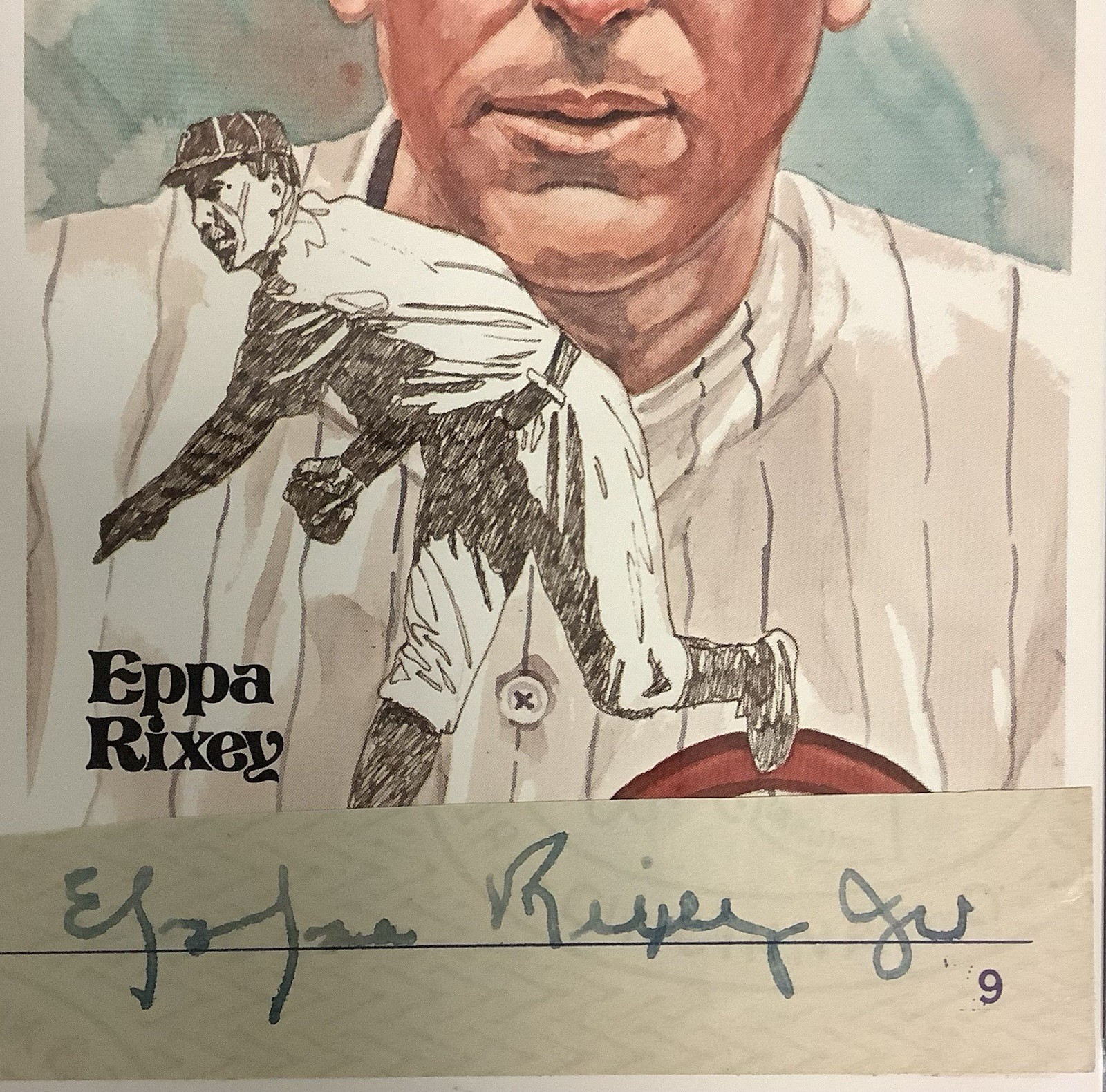 Eppa Rixey Signed Perez Steele Postcard Cut Index HOF Phillies ...