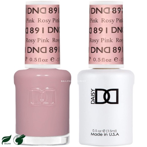 DND Gel & Nail Polish Set - Sheer Collection - Rosy Pink 891 - 2 x 15ml ...