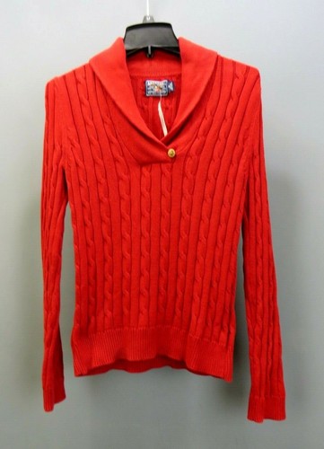 American Living Cable Knit Fold Over Collar Sweater Size S # 5A 1032 ...