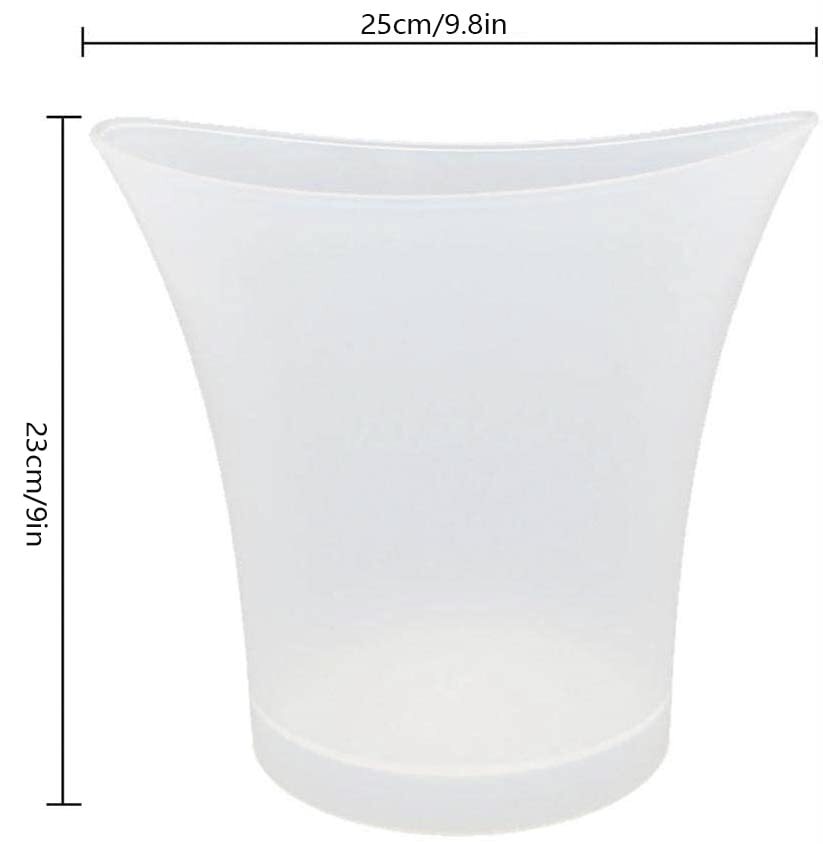 Led Ice Bucket 5l Large Capacity Wine Ice Bucket Drink Containers With ...