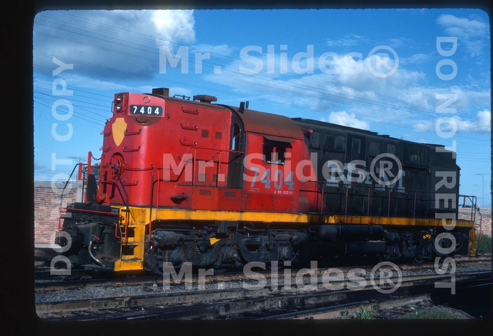 Original Slide NdeM Nacionales de Mexico Hi Hood ALCO RSD12 7404 SLP ...
