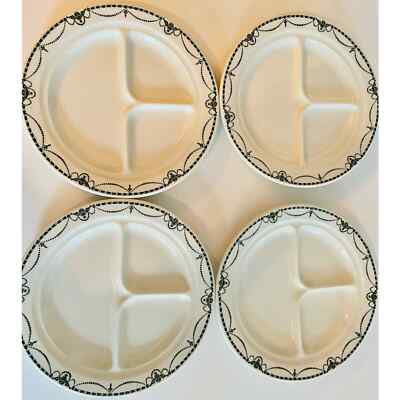 Set of 4 Warwick China Adam Pattern Divided Plates 9 1/2" | eBay