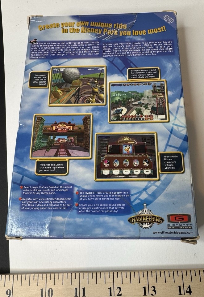 Disney Coaster Ultimate Ride PC CD-ROM, Windows Compatible New Sealed ...