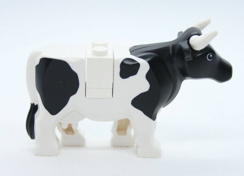 NEW Lego Cow Calf - Brown Black and White Medium Nougat Tan Farm Animal ...