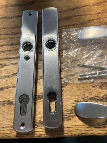 HOPPE ACTIVE handle Set, Brushed chrome , less keyed cylinder | eBay