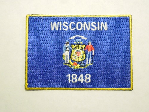 Wisconsin State Flag Seal Embroidered Iron On Patch | eBay