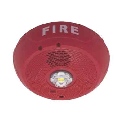 System Sensor PC2RLED 2-Wire Ceiling Mount Horn Strobe with LED Red ...