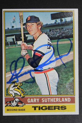 Gary Sutherland Detroit Tigers Autographed 1976 Topps #113 Signed ...