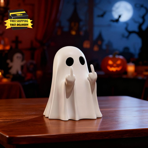 Halloween Ghost Figurine - Spooky Resin Ghost Statue, Funny Cute Ghost ...