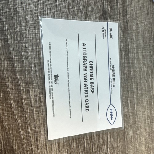 2024 Topps Chrome Football Andre Reed Auto Blue /150 Buffalo Bills | eBay