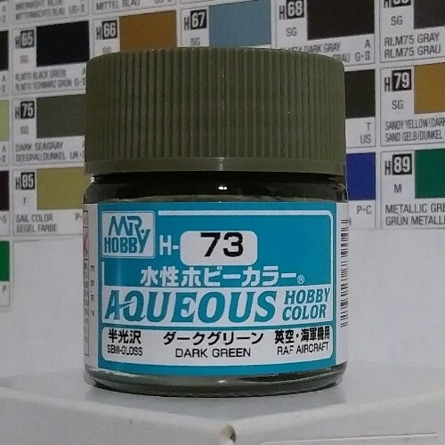 Gunze Aqueous Hobby Color H-73, Semi-gloss Dark Green. | eBay
