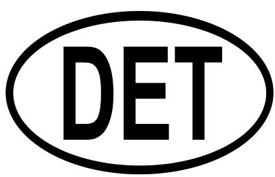 DET Detroit Oval Sticker Decal | eBay