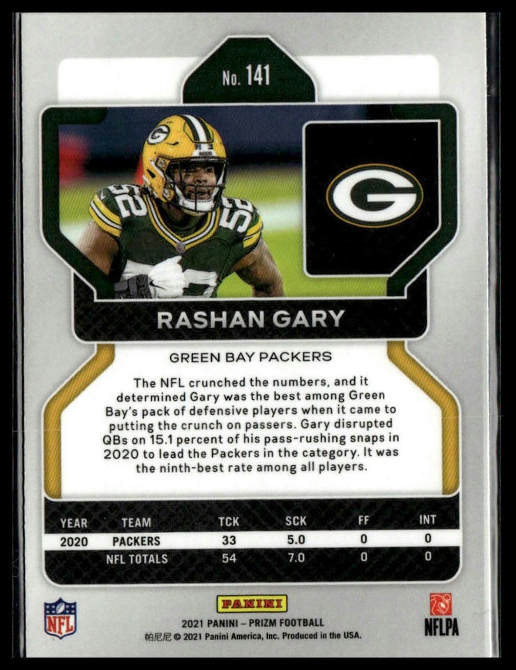 2021 Panini Prizm #141 Rashan Gary | eBay