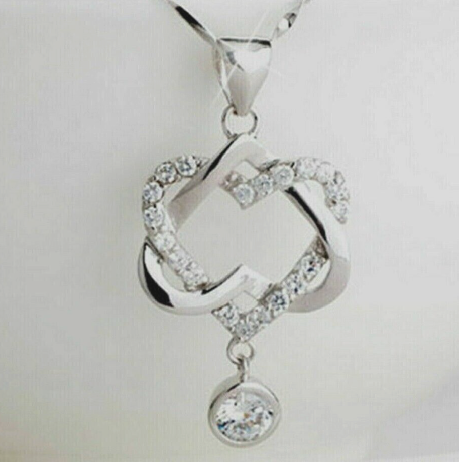 2Ct Round Simulated Diamond Valentine Gift For His Pendant 14K White ...