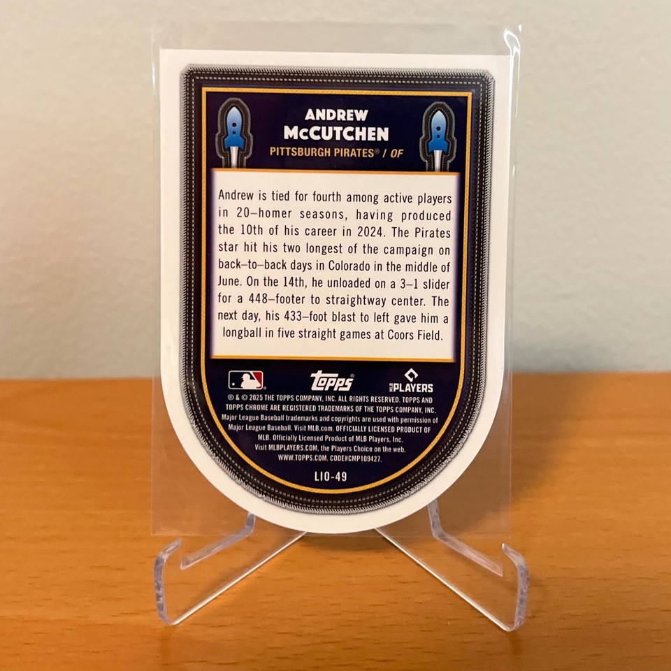 2025 Topps Cosmic Chrome - Andrew McCutchen Launched into Orbit LIO-49 ...