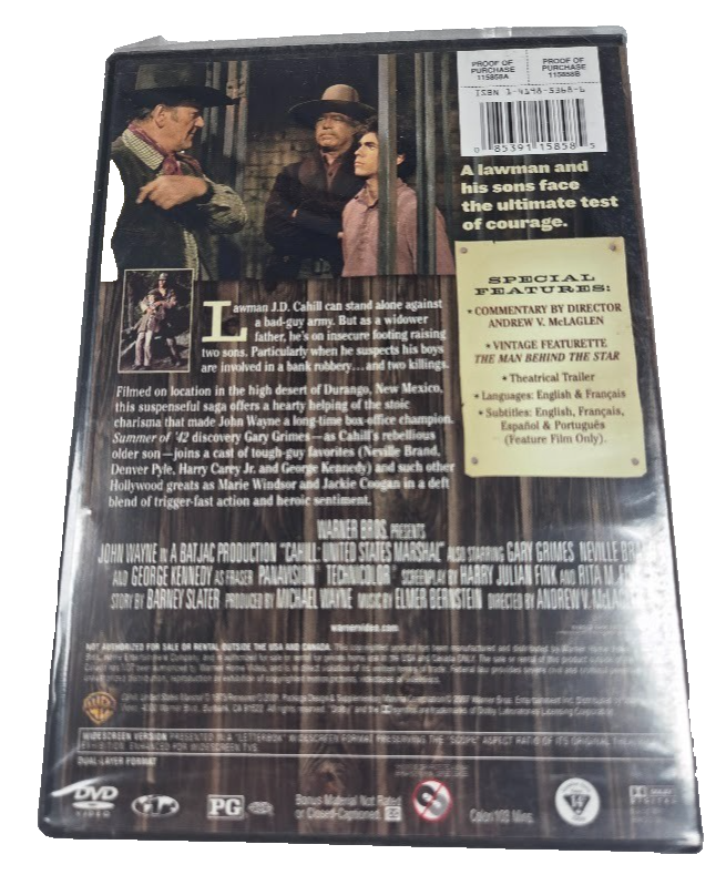 Cahill DVD John Wayne Collection United States Marshall 85391158585| eBay