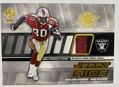 2001 Pacific Private Stock Jerry Rice Game Worn Jersey 3 Color Patch | eBay