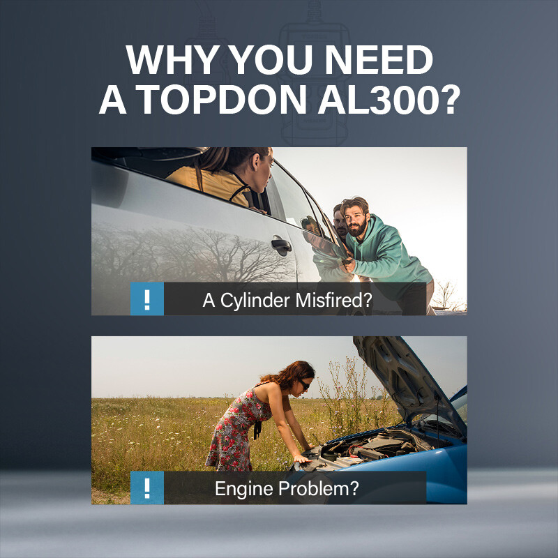 TOPDON AL300 Live Data OBD2 Scanner Code Reader Engine Diagnostic Scan ...