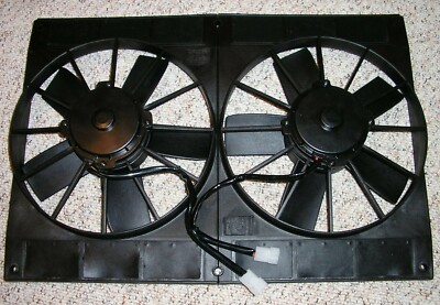 1955-1957 Chevy Tri 5 Bel Air Dual 11" Electric Radiator Cooling Fan ...