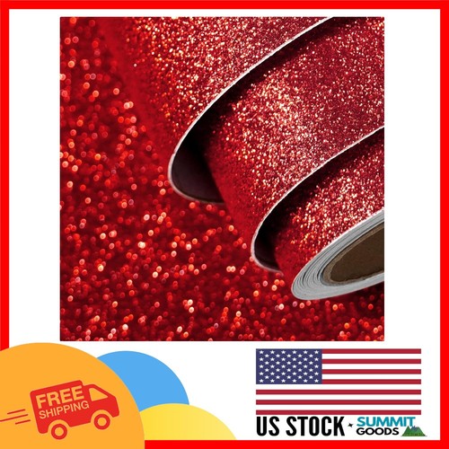 Ruby Red Glitter Peel and Stick Wallpaper - Transform Your Space ...