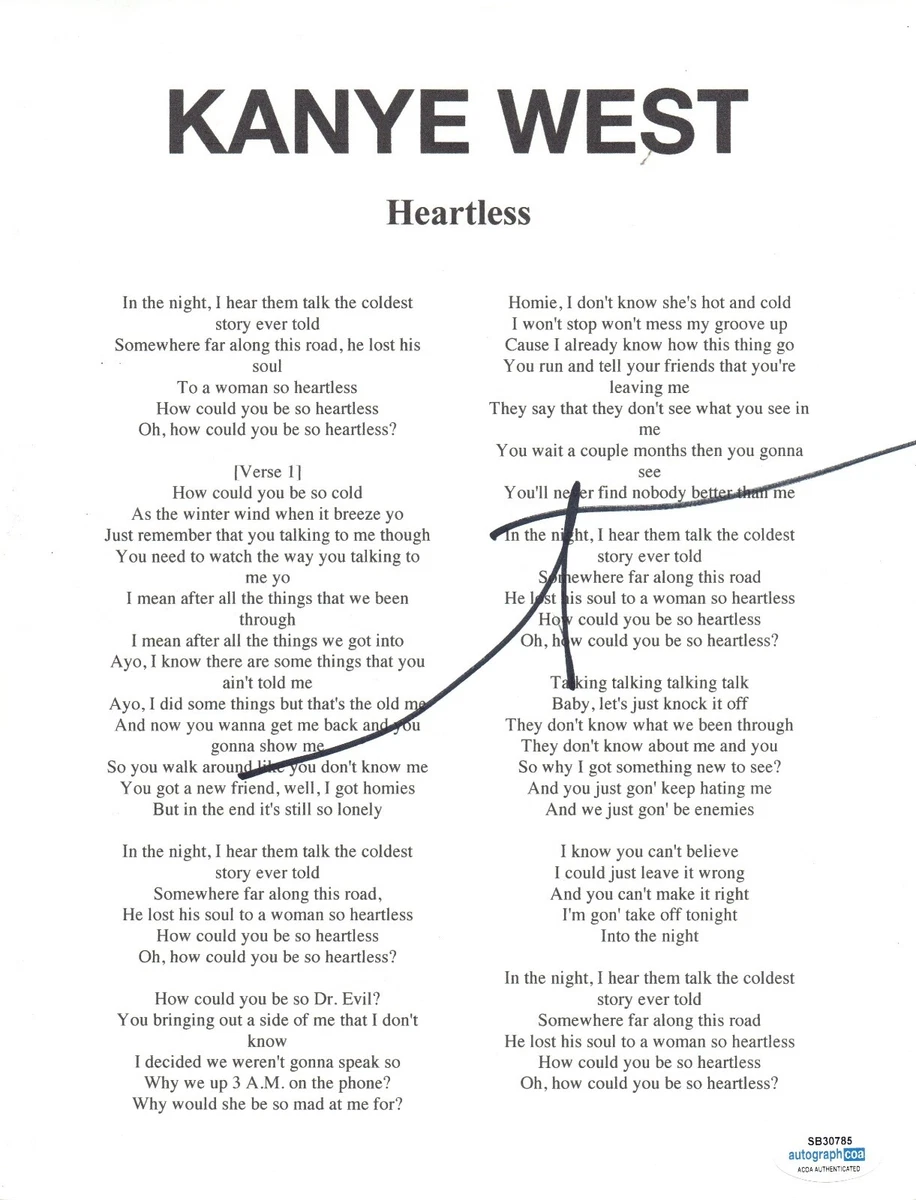 How Could You Be So Heartless Kanye