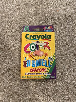 Vintage Crayola Color n Smell Crayons 8 count 1997 Scented RARE NOS NEW ...