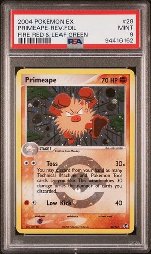 PSA 9 Primeape Ex Fire Red & Leaf Green 28/112 Reverse Holo Pokemon ...