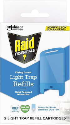 Raid Essentials Flying Insect Light Trap Refills, 2 Light Trap Refill ...