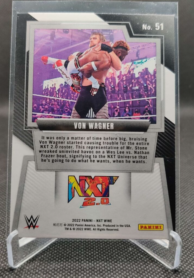 2022 Panini WWE NXT SILVER #51 Von Wagner Rookie RC wrestling card | eBay