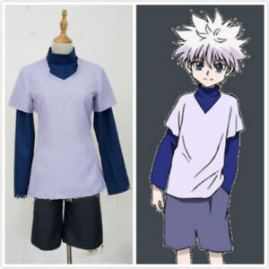 Anime HUNTER×HUNTER Killua Zoldyck Cosplay Costume Uniform Suits Full ...
